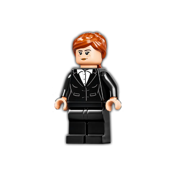 LEGO Pepper Potts with Black Suit and Dark Orange Hair with Ponytail ...