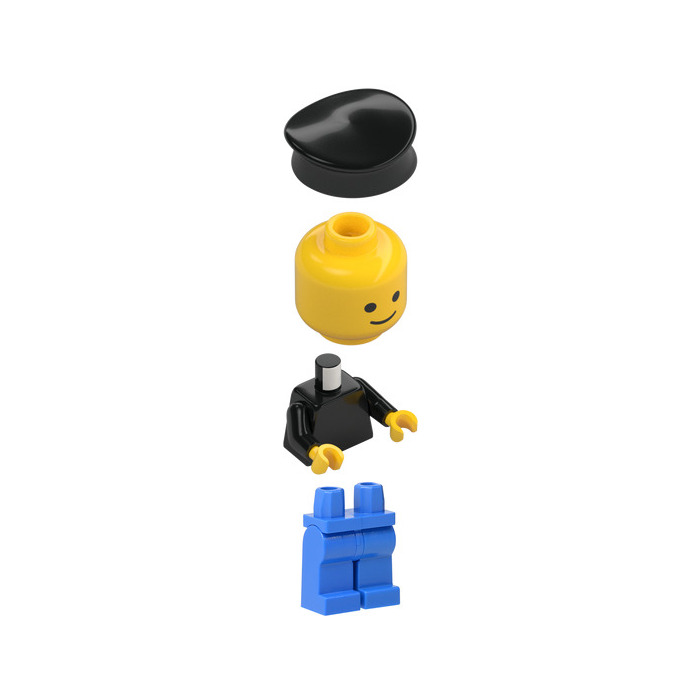 LEGO Person with Black Top and Black Hat Minifigure | Brick Owl