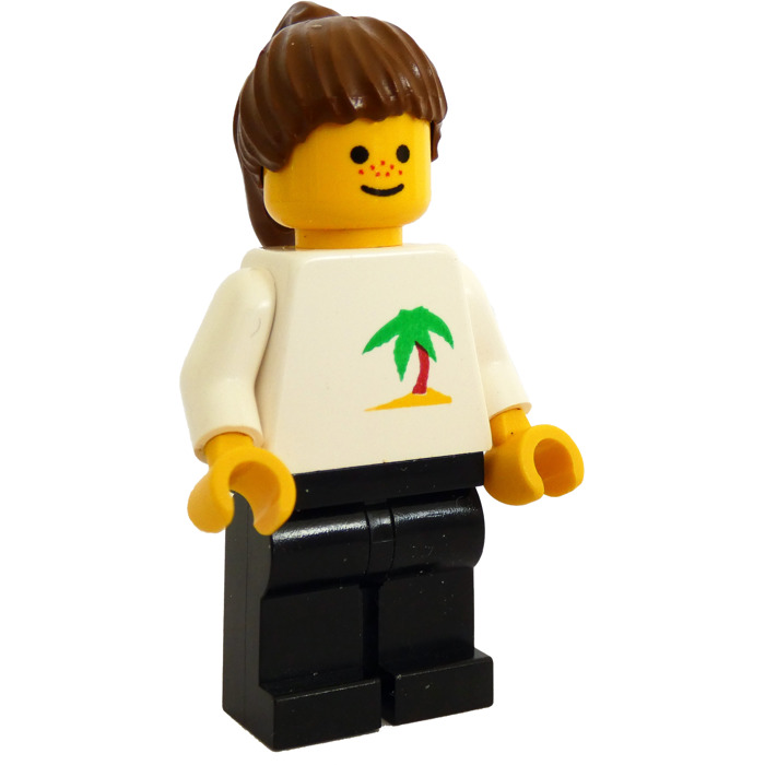 LEGO Person with Freckles and Brown Hair with Ponytail Minifigure ...