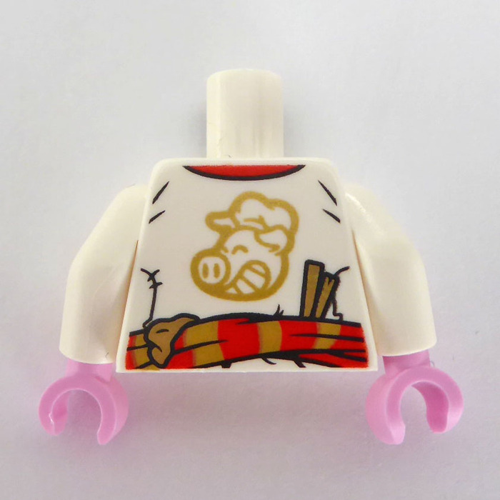 LEGO Pigsy with White Chef Jacket and Portable Kitchen Minifig Torso ...