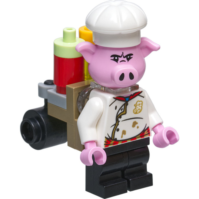 LEGO Pigsy with White Chef Jacket and Portable Kitchen Minifigure ...