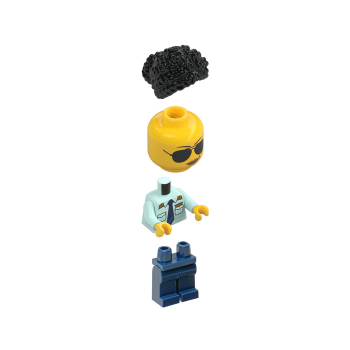 LEGO Pilot (Female) with Aqua Shirt Minifigure | Brick Owl