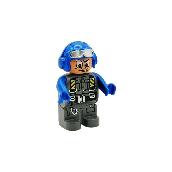 LEGO Pilot with Blue Aviator Helmet Duplo Figure | Brick Owl - LEGO ...