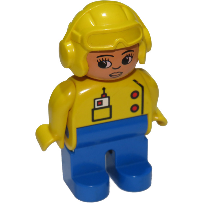 LEGO Pilot with Yellow Top and Helmet Duplo Figure | Brick Owl - LEGO ...