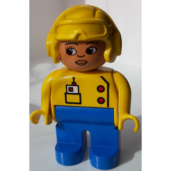 LEGO Pilot with Yellow Top and Helmet Duplo Figure | Brick Owl - LEGO ...