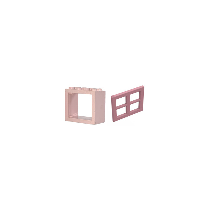 LEGO Pink Window 2 x 4 x 3 with Medium Dark Pink Pane | Brick Owl ...