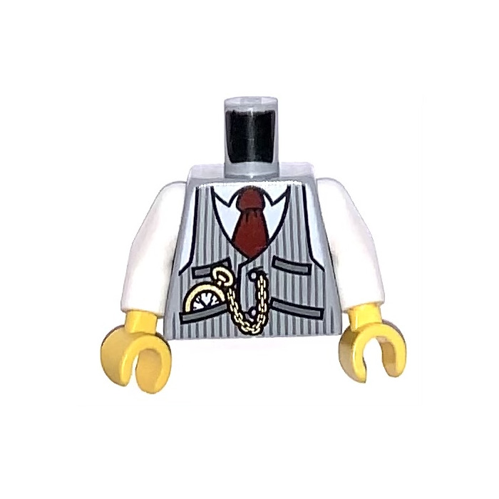 LEGO Pinstriped Vest Torso with Red Tie and Pocketwatch (3814 / 76382 ...