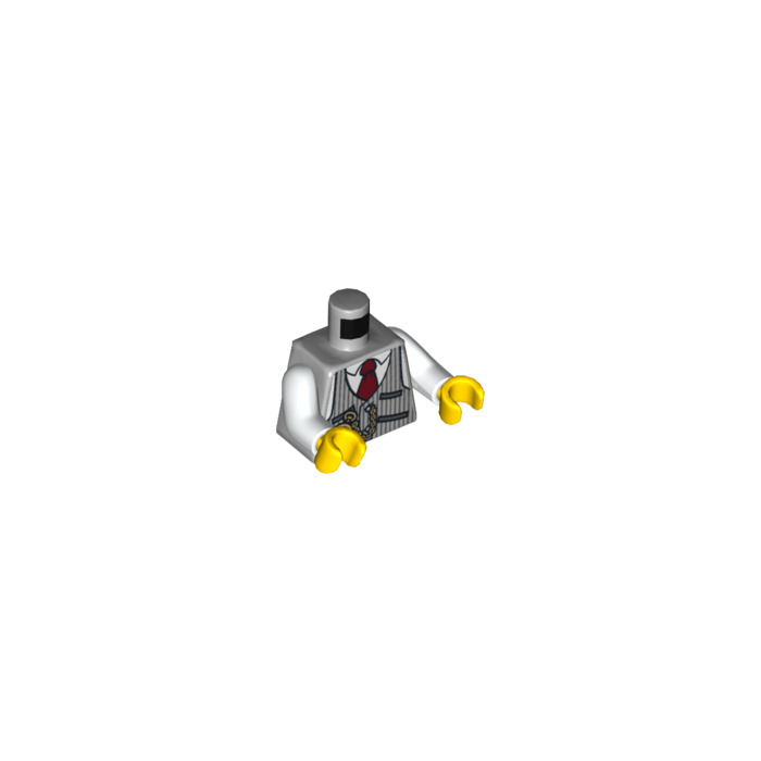 LEGO Pinstriped Vest Torso with Red Tie and Pocketwatch (3814 / 76382 ...