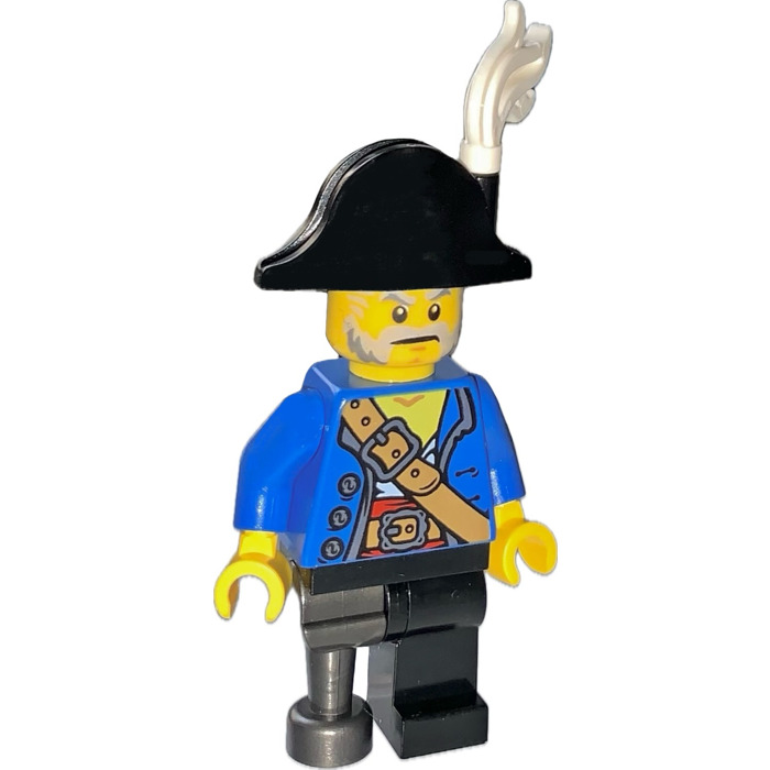 LEGO Pirate Captain - Pearl Dark Gray Peg Leg Minifigure | Brick Owl ...