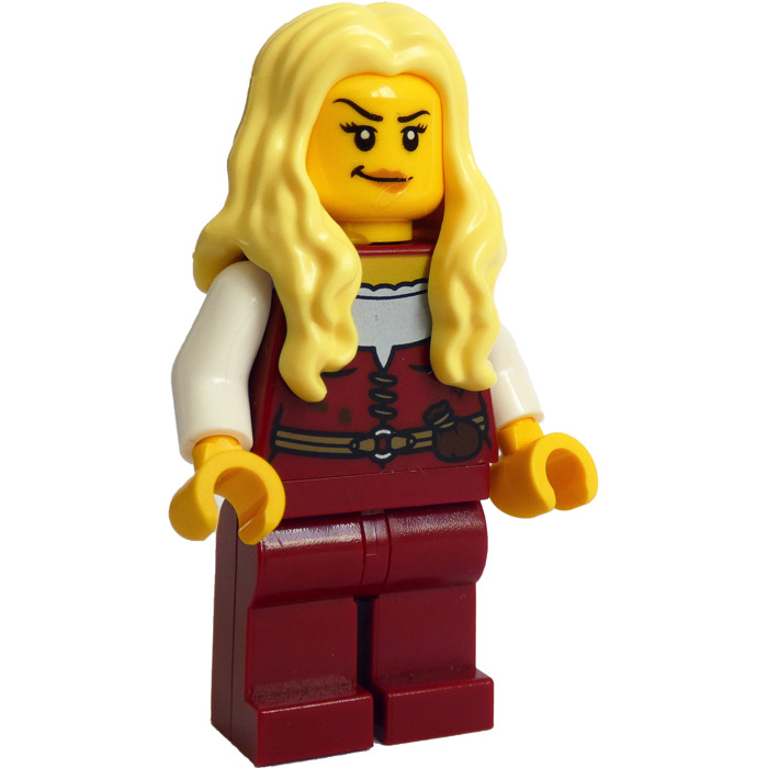 LEGO Pirate Woman with Dark Red Vest Minifigure | Brick Owl