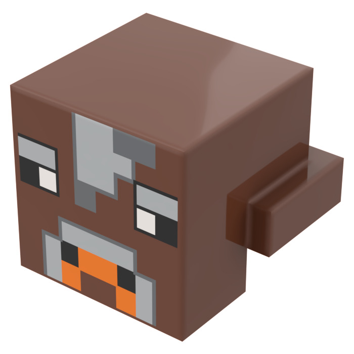 LEGO Pixelated Minecraft Animal Head with Cow Face (20056 / 106294 ...