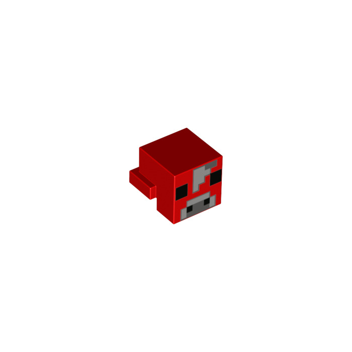 LEGO Pixelated Minecraft Animal Head with Mooshroom Head with Nose ...