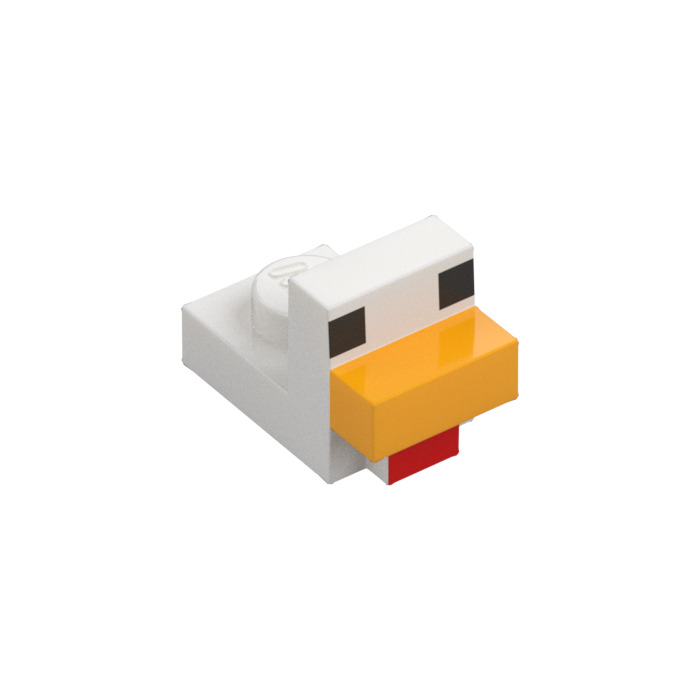LEGO Pixelated Minecraft Chicken Head (37276 / 113436) | Brick Owl ...
