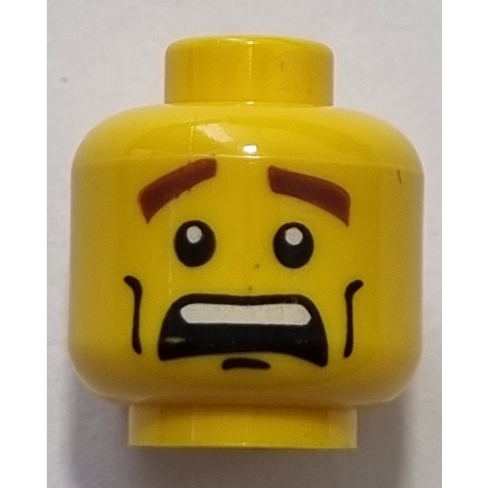 LEGO Plain Head with Cheek Lines, Mouth Closed / Mouth Open Scared ...