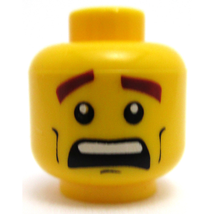LEGO Plain Head with Cheek Lines, Mouth Closed / Mouth Open Scared ...
