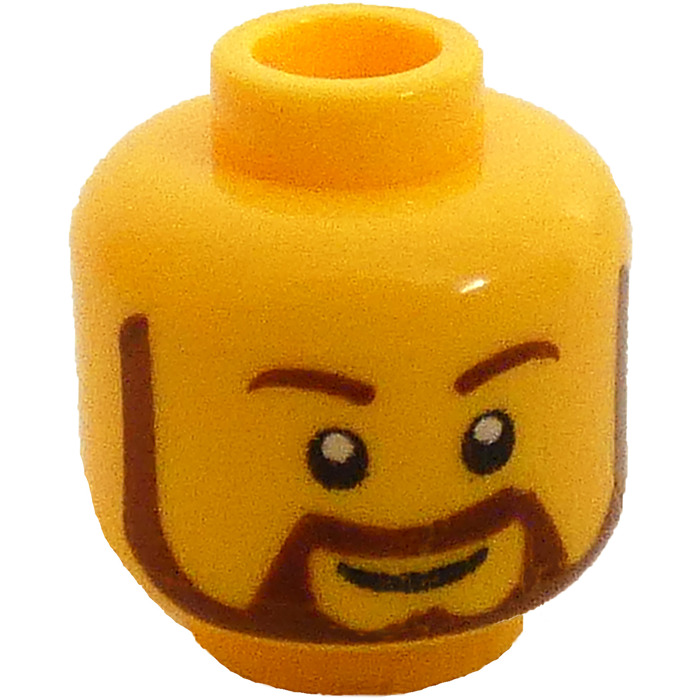 LEGO Plain Head with White Pupils, Brown Head Beard and Smile (12486 / ...