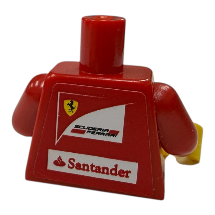 レゴ 無地 胴体 と 赤 武器 と 黄色 手 と Ferrari と Shell Logos の上 フロント, Scuderia ...