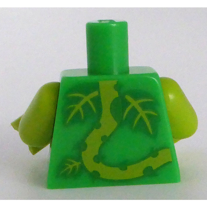 LEGO Plant Monster Minifig Torso with Lime Arms and Lime Hands (3814 / ...