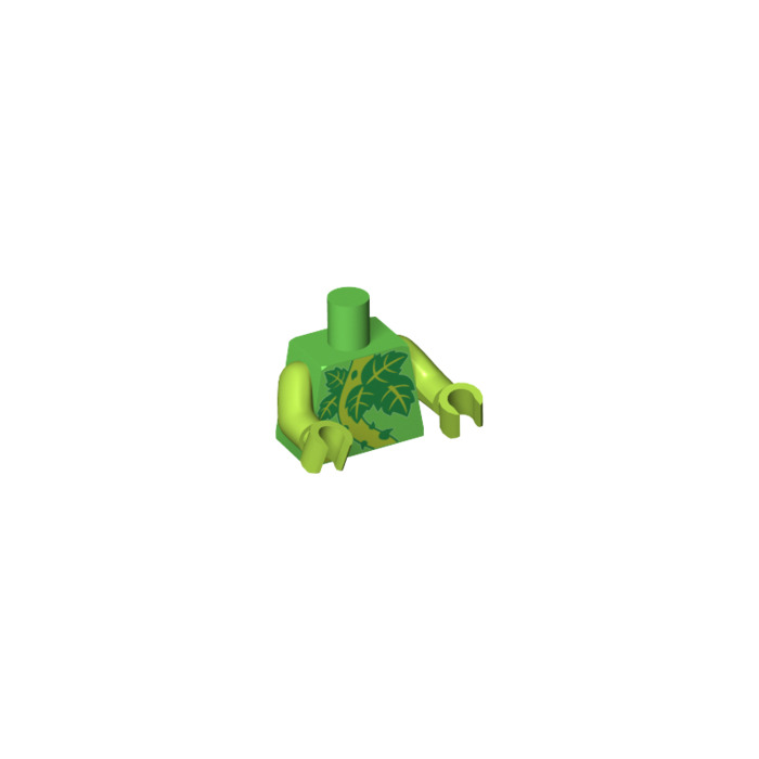 LEGO Plant Monster Minifig Torso with Lime Arms and Lime Hands (3814 / ...