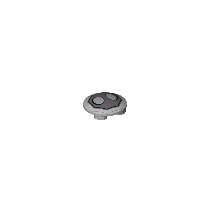 LEGO Plate 2 x 2 Round with Rounded Bottom with Grey octagon (2654 ...