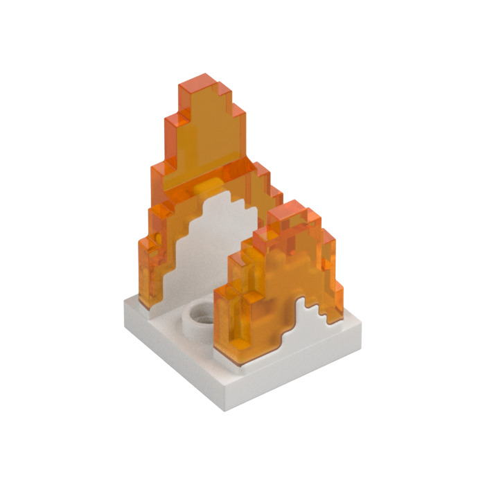 LEGO Plate 2 x 2 with Marbled Transparent Orange Fire (41685) | Brick ...