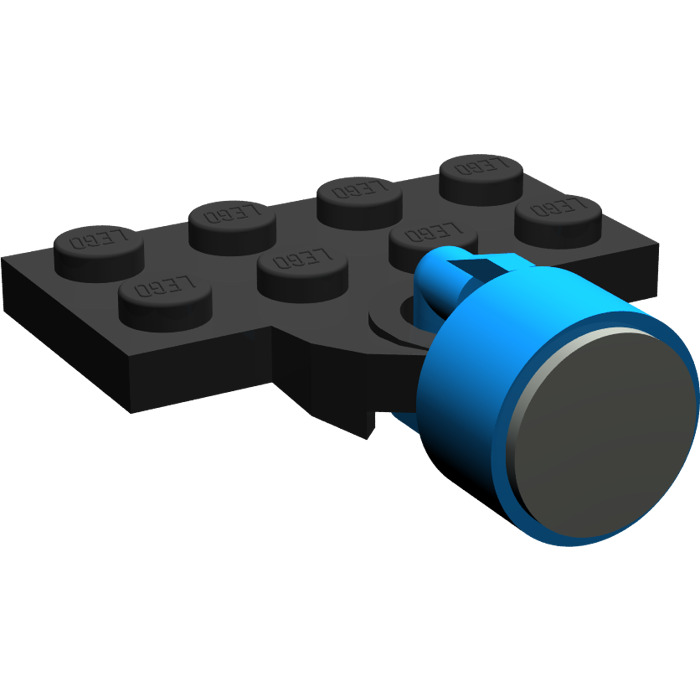 LEGO Plate 2 x 4 with Train Coupling Plate with 7mm Blue Magnet | Brick ...