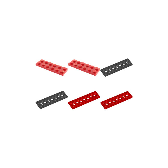 LEGO Plates, Black/red Set 1330 | Brick Owl - LEGO Marketplace