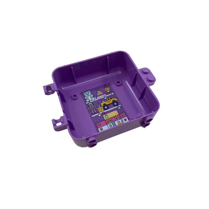 LEGO Play Cube 3 x 8 Half with Female Hinge with Toys in Shelf Sticker ...