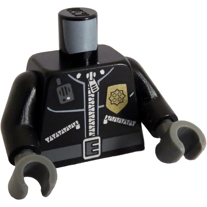 LEGO Police Minifigure Torso with Zippered Jacket with Sheriff's Badge ...