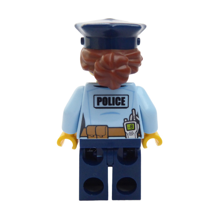 LEGO Police Officer (Female) with Light Blue Shirt and Hat (Sunglasses ...