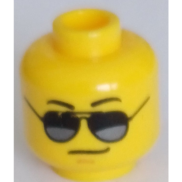 LEGO Police Officer Head with Black Sunglasses (3626 / 21023) | Brick Owl