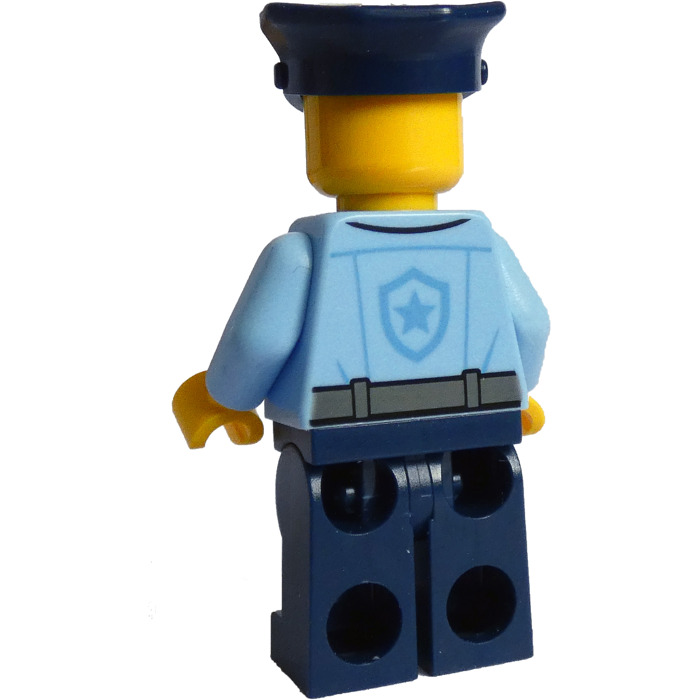 LEGO Police Officer (Male) with Light Blue Shirt and Hat Minifigure ...