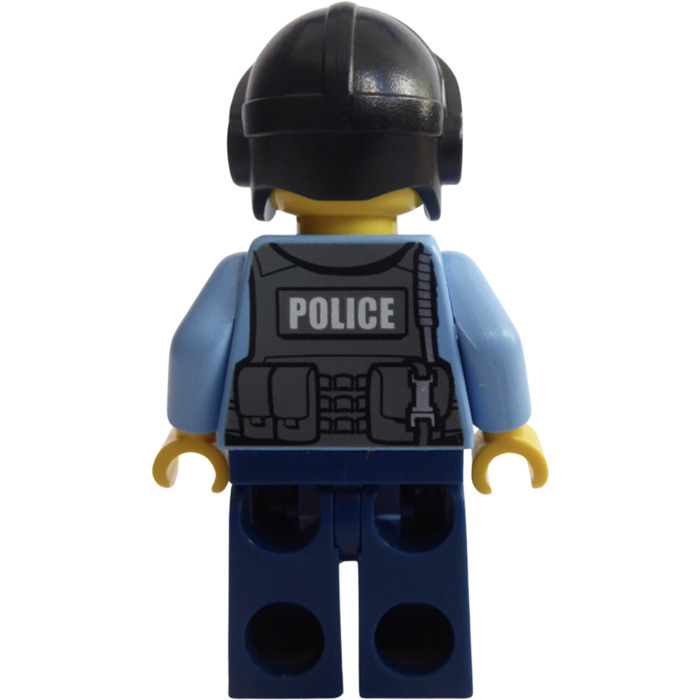 LEGO Police Officer with Black Aviator Hat and Stubble Minifigure ...