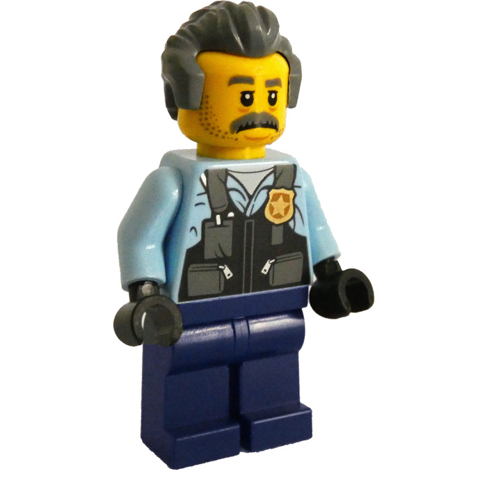 LEGO Police Sergeant Sam Grizzled with Gray Hair Minifigure | Brick Owl ...