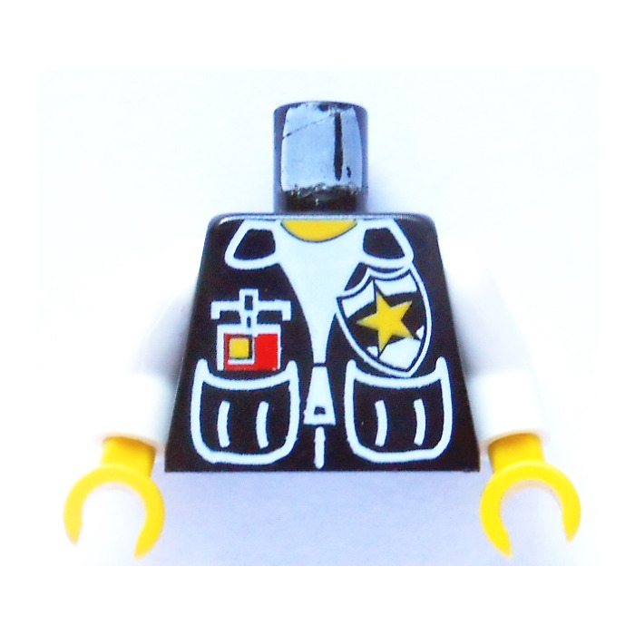 LEGO Police Torso with White Zipper and Badge with Yellow Star and ID ...