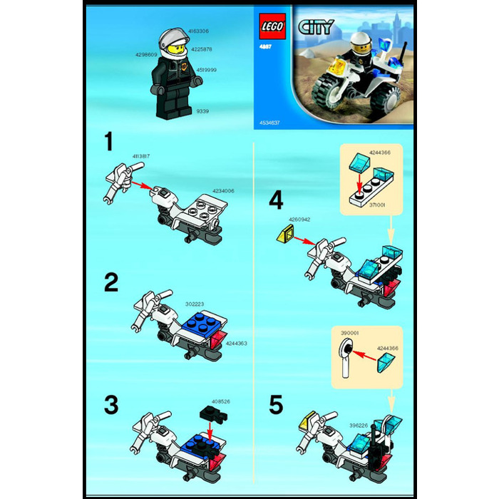 LEGO Police Trike Set 4897 Instructions | Brick Owl - LEGO Marketplace