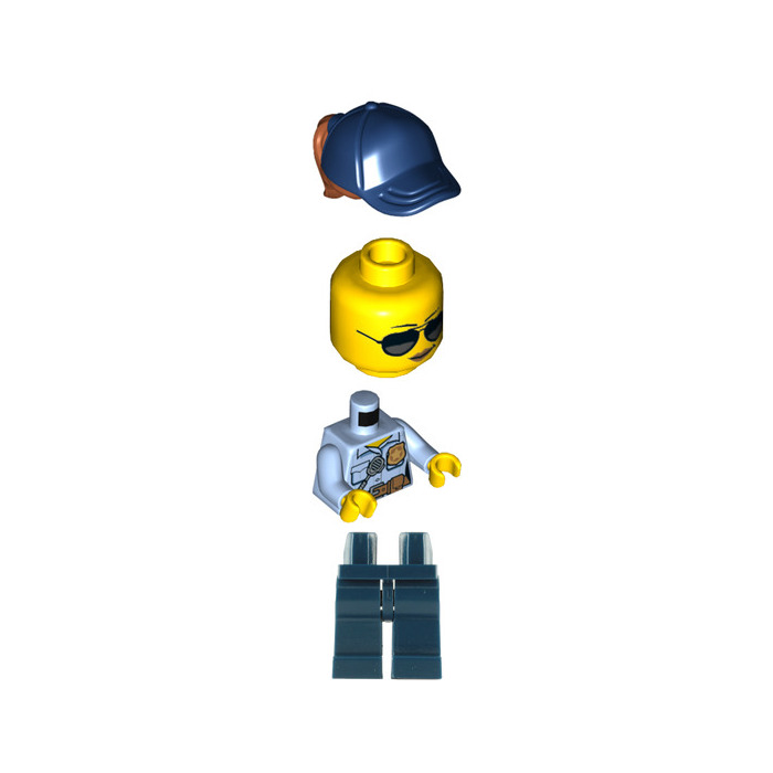 LEGO Police Woman with Cap, Ponytail and Sunglasses Minifigure | Brick ...