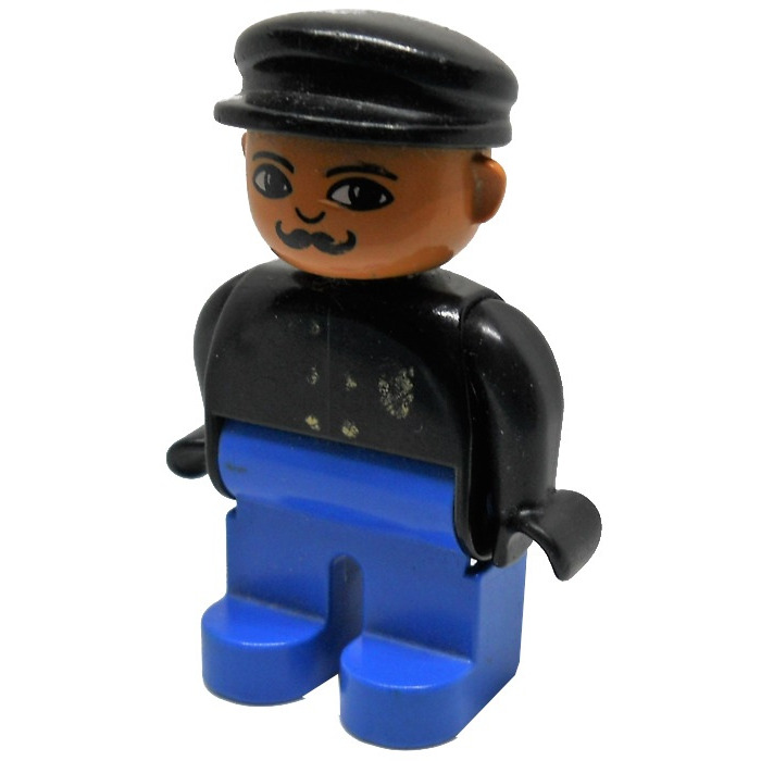 LEGO Policeman with Black Top and Hat with Blue Legs Duplo Figure ...