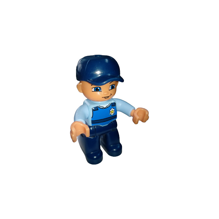 LEGO Policeman with Blue Vest and Dark Blue Cap Duplo Figure | Brick Owl