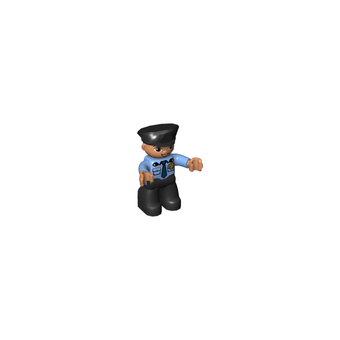 LEGO Policeman with Medium Blue Top and Black Hat Duplo Figure | Brick Owl