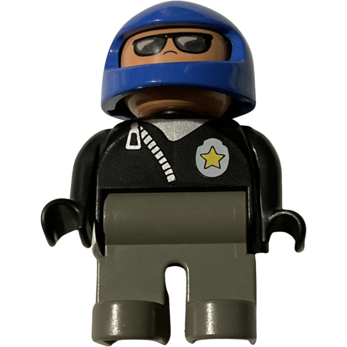 LEGO Policeman with Zippered Jacket and Police Badge Duplo Figure ...