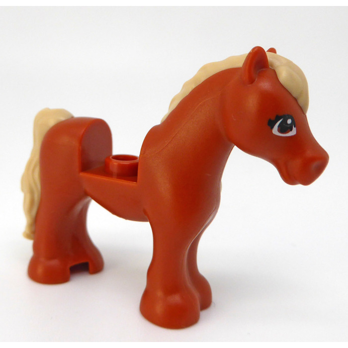LEGO Pony with Cutout with Tan Hair and Brown Eyes (77477) | Brick Owl ...