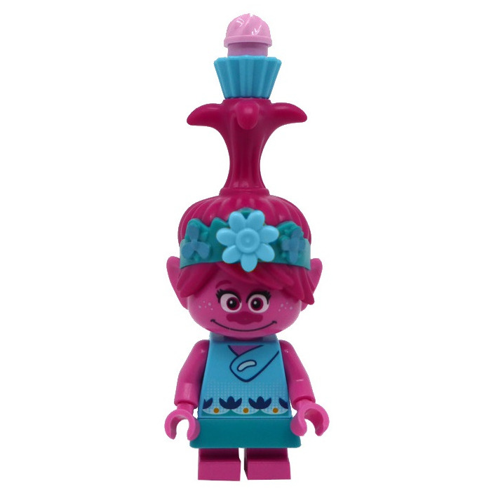 LEGO Poppy with Azure Top and Flower with Cupcake and Swirl Minifigure ...