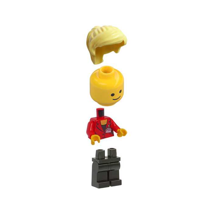 LEGO Press Woman / Reporter with Bright Light Yellow Hair Minifigure ...