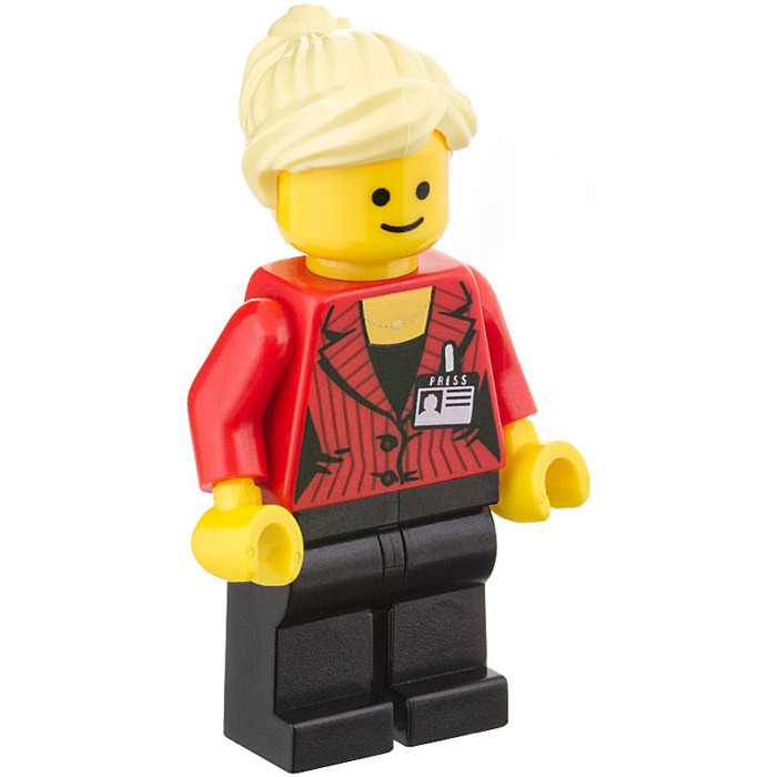 LEGO Press Woman / Reporter with Bright Light Yellow Hair Minifigure ...