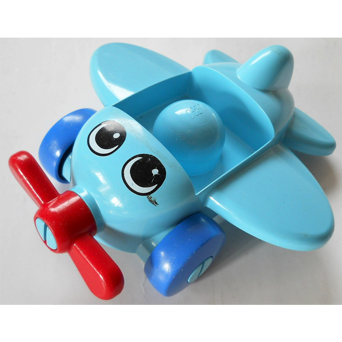 LEGO Primo Airplane with Red Propeller and Blue Wheels with Eyes (31639 ...