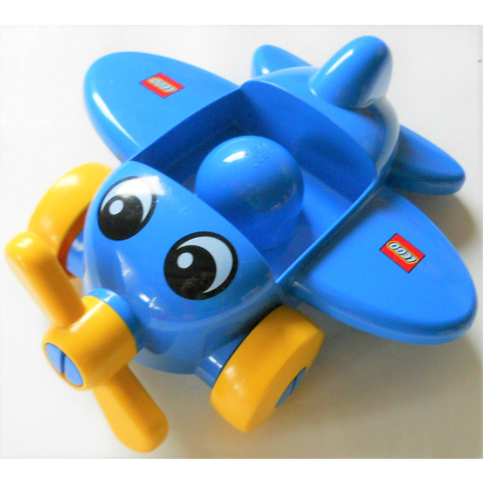 LEGO Primo Airplane with Yellow Propeller and Wheels with Eyes and Wing ...