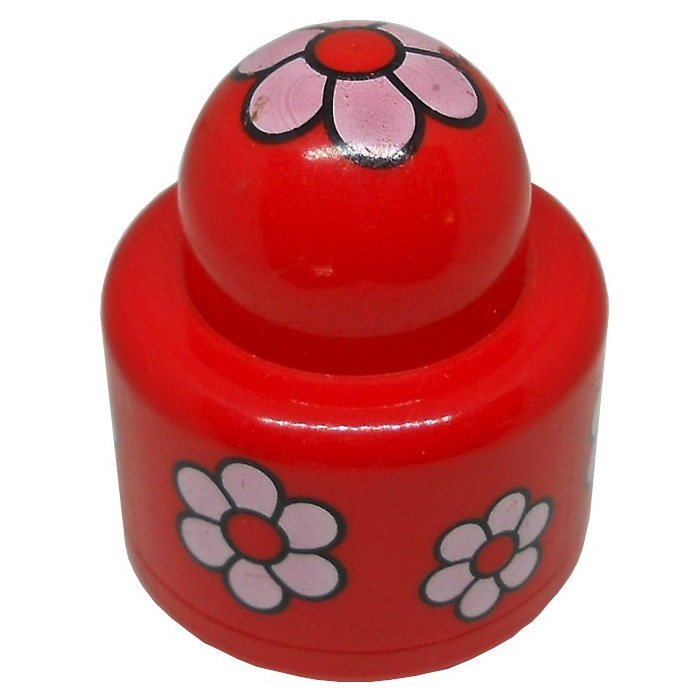 LEGO Primo Brick 1 x 1 Round Rattle with Flower Pattern (31005 / 75592 ...