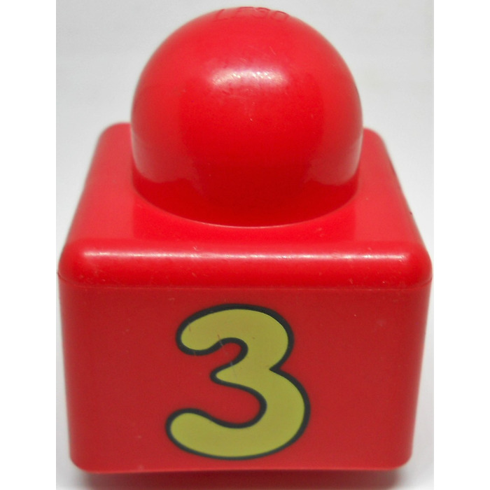 LEGO Primo Brick 1 x 1 with ‘3’ and Balls (31000 / 49055) | Brick Owl ...