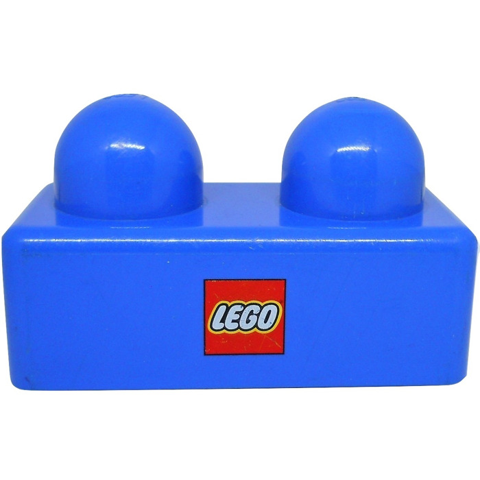 LEGO Primo Brick 1 x 2 with LEGO Logo (31001 / 41552) | Brick Owl ...